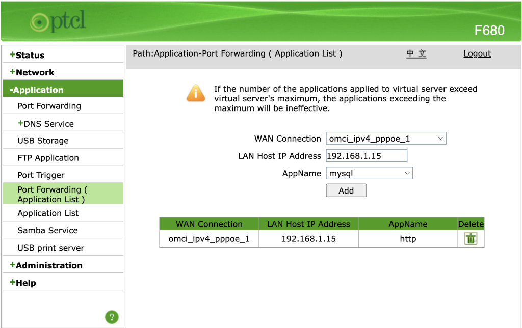 How to open ports on PTCL Flash Fiber F680 – ByteBunch